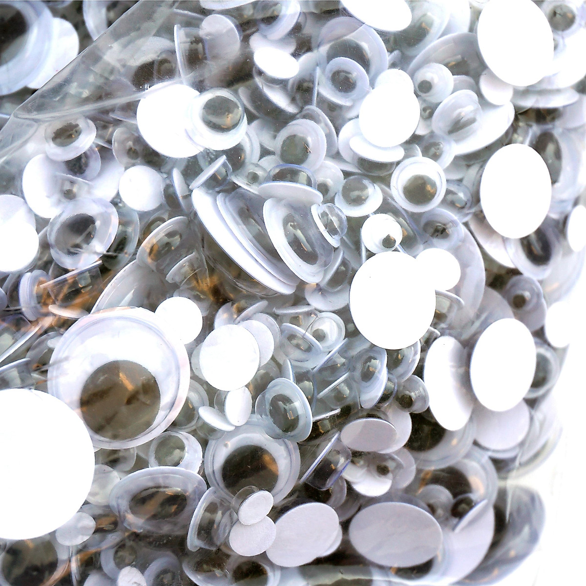 Ayedvan 2300 Pieces 5mm -24mm Black Wiggle Googly Eyes with Self-Adhesive，It Can Be Used for Decoration and Pranks