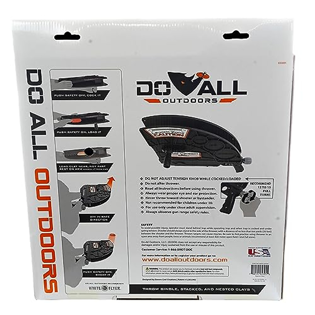 Do All Outdoors Clay Cannon Handheld Ambidextrous Clay Pigeon Thrower