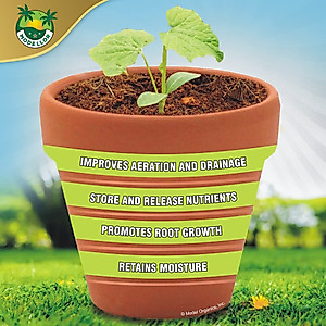 MODELLOR Premium Coco Coir Brick 10 lb., yields 18 to 20 gallons of Coir, Organic, Super Washed, Seed Starter, pH Balanced, Gardening, Indoor, Outdoor use.