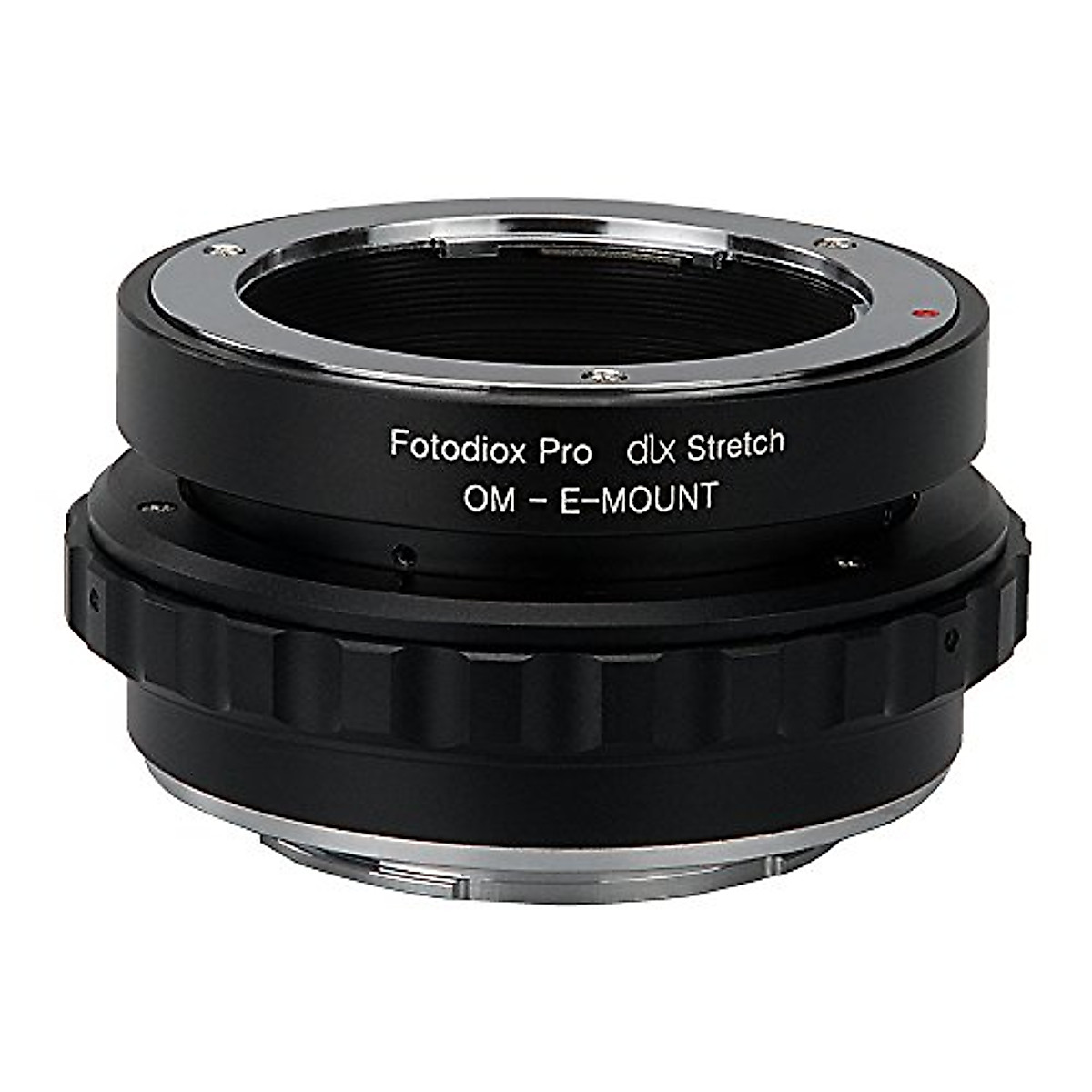 Fotodiox DLX Stretch Lens Mount Adapter - Olympus Zuiko (OM) 35mm SLR Lens to Sony Alpha E-Mount Mirrorless Camera Body with Macro Focusing Helicoid and Magnetic Drop-in Filters