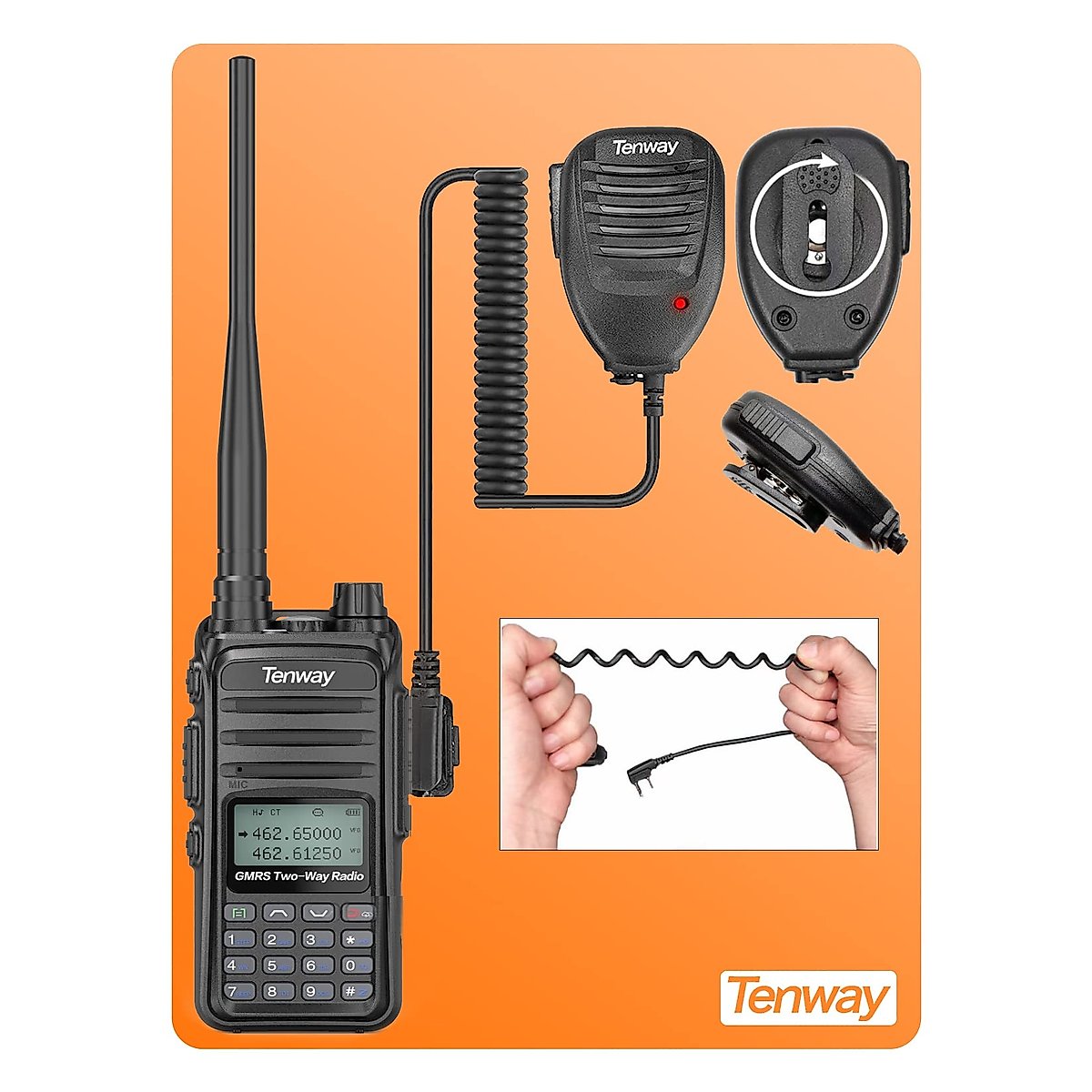 5W Handheld GMRS Two Way Radio with Long Range, Repeater Capable, NOAA Scanning & Display SYNC - Ideal for Off-Road Overlanding