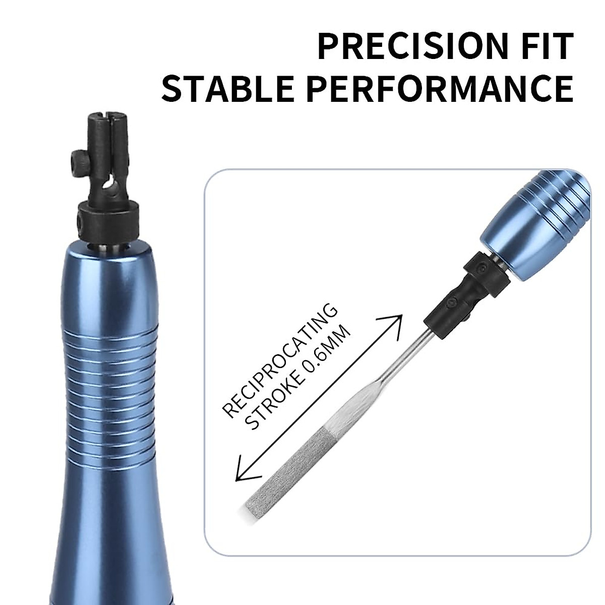 SI FANG Turbine Reciprocating Pneumatic Ultrasound Grinder Micro Pneumatic Air Pencil Die Grinder Kit for Mould Metal Lapping Filing Grinding Buffing Polishing Sanding Tools