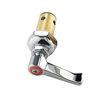 Handle Stem Assembly Fits for T&S Brass Faucets Replace 2815P, Blue Cold and Red Hot Side Spindle Assembly Valve Replacement Part