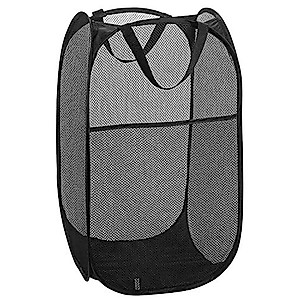 Popup Laundry Hamper (1 & 2 Pack) Foldable Pop-up Mesh Hamper Dirty Clothes Basket with Carry Handles by Simplized