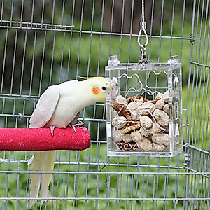 KINTOR Parrot Creative Foraging Toy Feeder Bird Cage, Big Size 4.8x3.6x2.6inch