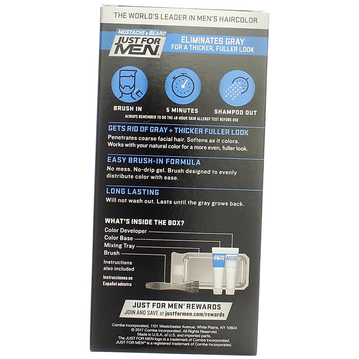 JUST FOR MEN Brush-In Color Gel, Medium-Dark Brown M-40 1 ea (Pack of 2)