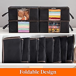 Lifewit 3 Packs 90L Large Capacity Storage Bags and 4 Packs 35L Closet Organizers Black