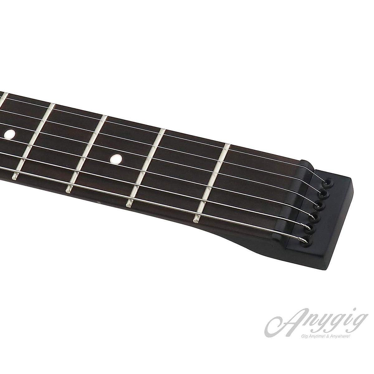 Anygig Electric Guitar Practice Portable Travel 82CM 1.6KG Black Matte 25.5" Full Scale with Gigbag Left Handed