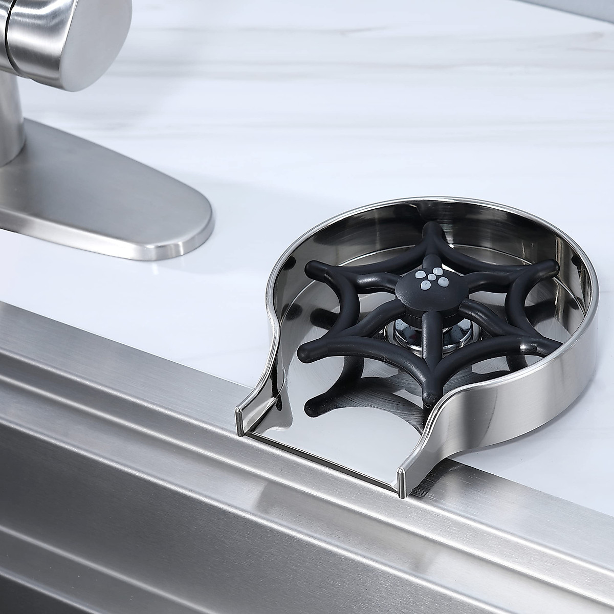 GAGALIFE Glass Rinser for Kitchen Sink Brushed Nickel, Kitchen Sink Accessories, Bar Glass Rinser, G86066BN