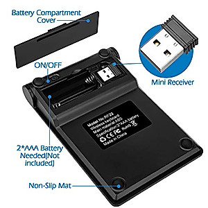 Foloda Wireless Number Pads, Numeric Keypad Numpad 22 Keys Portable 2.4 GHz Financial Accounting Number Keyboard Extensions 10 Key for Laptop, PC, Desktop, Surface Pro, Notebook