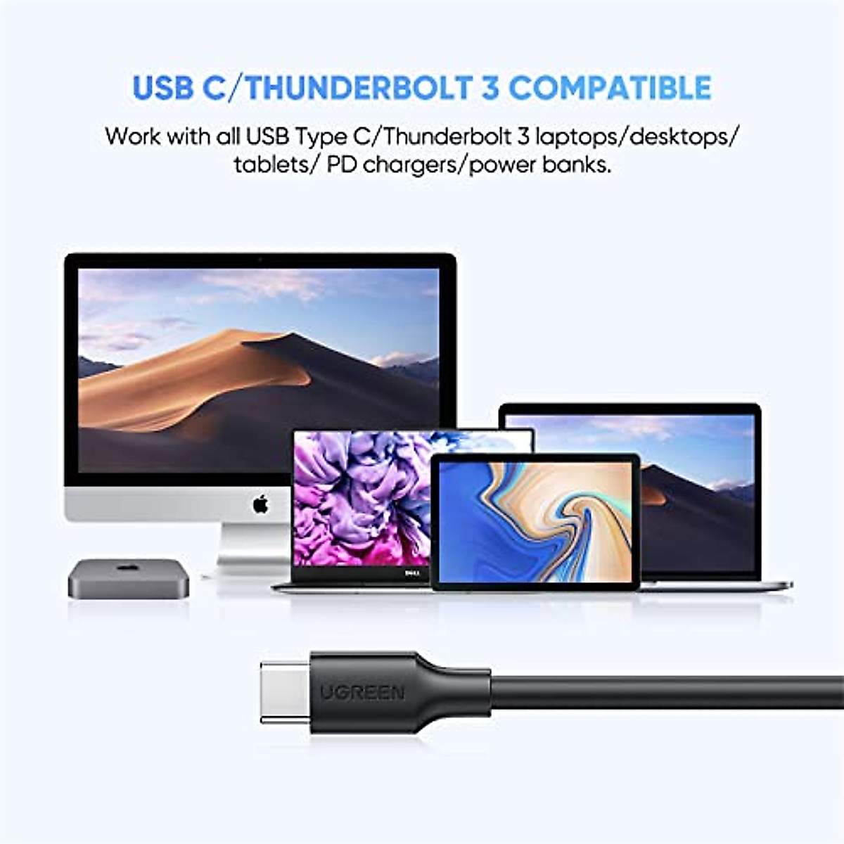 UGREEN USB C to USB 3.0 Micro B Cable, Fast Charging and Sync Data Transfer Cord, Compatible with Samsung Galaxy S5 Note 3 Seagate WD Toshiba External Hard Drive Camera, 3FT