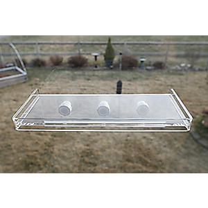 LaBrinx Designs Medium Suction Cup Shelf - Live Plants, Windows, and Bathrooms