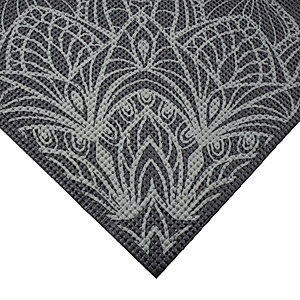 Skelcore 4mm PVC Yoga Mat with Non-Slip Honeycomb Texture for Enhanced Stability | Lightweight Exercise Mat for Pilates, Yoga, HIIT & Floor Exercises, Lotus Design