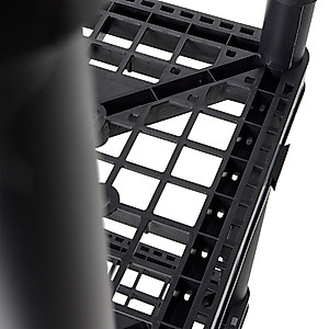 Gracious Living 4 Shelf Fixed Height Ventilated Heavy Duty Storage Unit 18 x 36 x 54.5 Organizer System for Home, Garage, Basement, & Laundry, Black