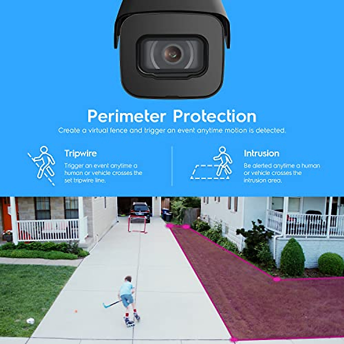 Amcrest UltraHD 4K (8MP) Outdoor Bullet Security IP POE Camera, 98ft NightVision, 2.8mm Lens, IP67 Weatherproof, 256GB MicroSD Recording, Black (IP8M-2496EB-V2)
