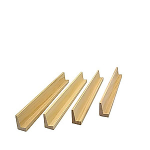 Yuanhe Wooden Domino Trays Set of 4,Wood Domino Racks, Domino Holders for Domino Tiles, Mexican Train, Mahjong, Chicken Foot and Other Domino Games