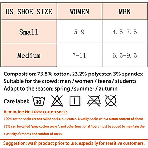 NicelyWe 6 Pairs Ankle Quarter Walking Running Athletic Solid Color Cotton Socks Simple Fashion Student Short Sock for Men Women Youth, Multicolor, M
