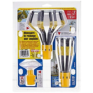 Bayco LBC-600C Deluxe Light Bulb Changer Kit, White, Incandescent, 16W, ‎3 Piece Set, Yellow