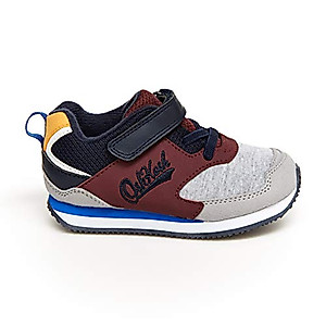 OshKosh BGosh Boys Sneaker, Burgundy, 4 Toddler