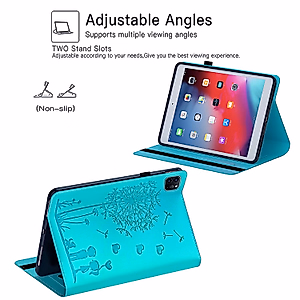 Case for iPad Pro 12.9 Inch 5th Generation 2021, Case iPad Pro 12.9 Inch 4th Generation 2020, Shockproof Case PU Leather Flip Stand Auto Sleep Wake, Dandelion Blue