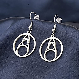 The Owl House Inspired Gift Fire Glyph Charm Earring for Her Owl House Fans Gift (Fire Glyph Earring)
