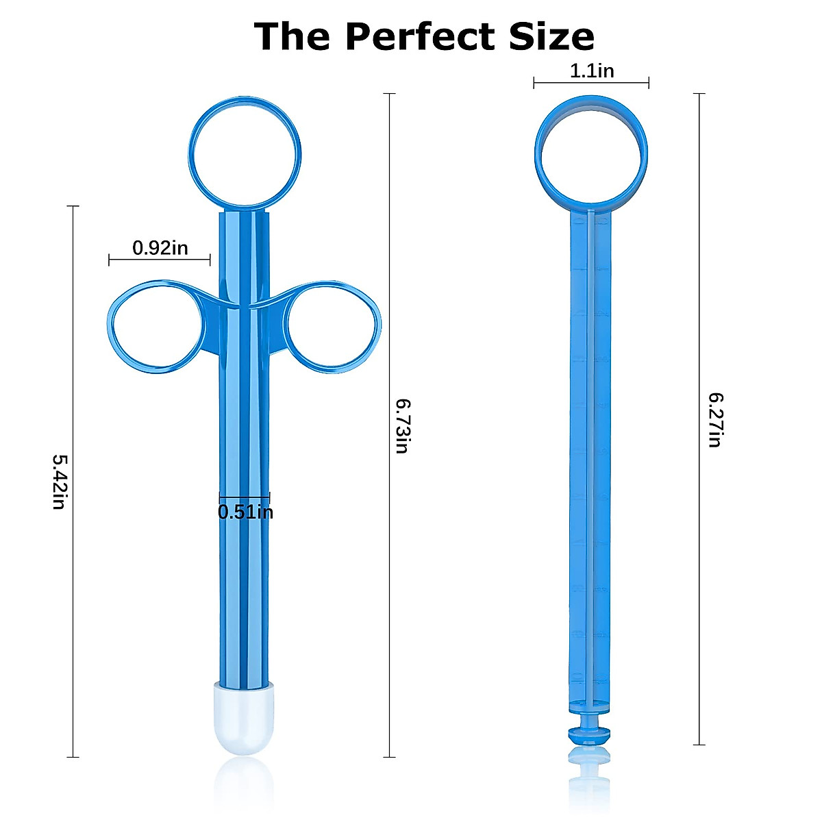 Lube Applicator Syringe with Precise Scales, 6.5” Personal Lubricant Shooter with Air-Proof Silicone Cap, Reusable Durable Applied for Men, Women & Couples