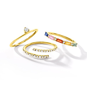 RS Pure by Ross-Simons 0.23 ct. t.w. Diamond Bypass Ring in 14kt Yellow Gold. Size 8