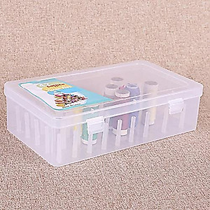 Amagogo 3 Pack 42 Slots Large Capacity Sewing Thread Holders for Spools of Thread, Empty Thread Storage Box, Sewing Yarn Spools Containers Storage Case