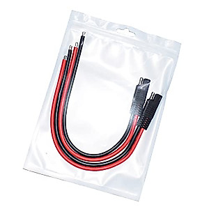 LIXINTIAN 10AWG SAE Connector Extension Cable, (2Pack) SAE Quick Connector Disconnect Plug SAE Automotive Extension Cable, Solar Panel SAE Plug(30cm/1ft)