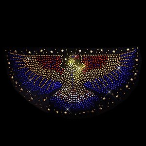 Rhinestop Elvis Eagle Iron-on Rhinestone Design