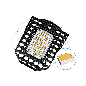 BUTIFULSIC Ceiling Light Garage Lamps Garage Lights Outdoor Motion Lights Deformable LED Garage LED Work Light Work Lights Outdoor Security Lights High Bay Lights Outdoor Flood Lights Black