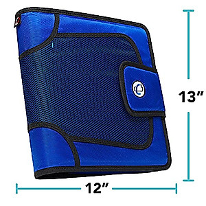 Case-it Open Tab Hook Loop Closure 2-Inch Binder with Tab File, Red