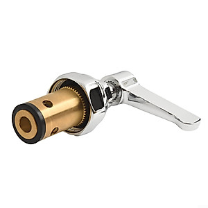 Handle Stem Assembly Fits for T&S Brass Faucets Replace 002713-40, Blue Cold and Red Hot Side Spindle Assembly Valve Lever Handle Replacement Part