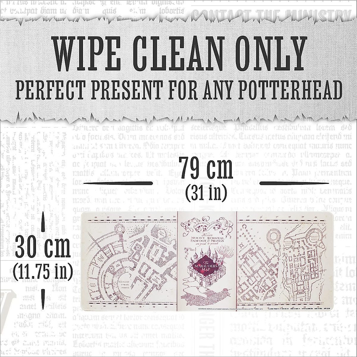 Paladone Harry Potter Marauders Map Large Gaming Mouse Pad for Desk Keyboard Mousepad Non-Slip