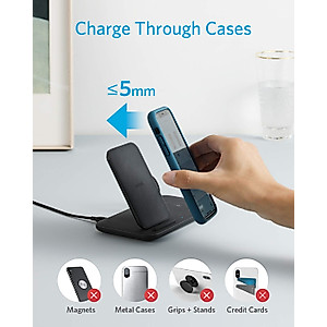 Anker Wireless Charging Station for Apple, PowerWave 3-in-1 Qi-Certified Stand for iPhone 14 Series, AirPods Pro, Apple Watch Series 1-6 (Watch Charging Cable & QC Adapter Not Included)