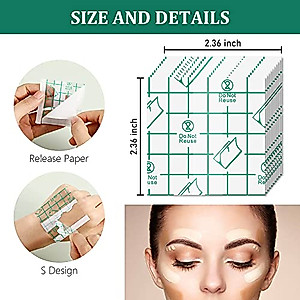 100Pcs Makeup Mixing Palette Single Use Makeup Hand Palette Disposable Adhesive Makeup Mixing Tray Makeup Artist Must Haves Transparent Waterproof Makeup Tape for Women Girls Female Artists Make up(2.8 x 2.8 Inch)