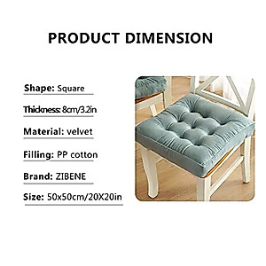 ZIBENE Dining Room Chair Pads Set of 4, 20x20 Outdoor Square Seat Cushions for Patio Furniture, Chair Cushions for Dining Chairs 4 Pack Comfort Thick Padding, Anti-Deformation and Durable Royal Blue