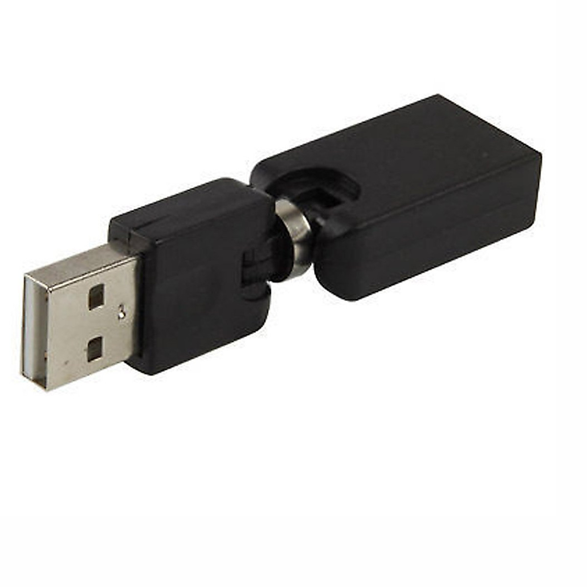 CERRXIAN Rotating and Swivel Twist USB 2.0 Type A Male to Type A Female 360 Degree Rotation Adjustable Right Angle Extension Adapter Convertor (2-Pack,AM-FM)