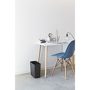 Yamazaki GB-Y BK Tower Square Trash Can, Rectangular, Black