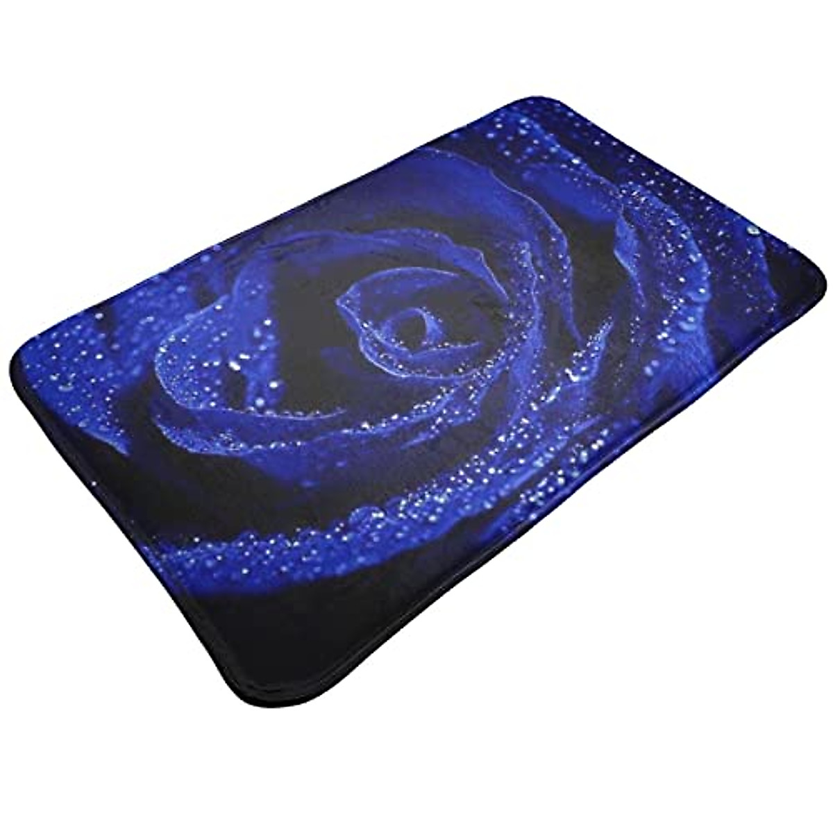 Modern Area Rug for Living Room Blue Rose Printed Area Rug Carpet for Bedroom Kitchen Home Outdoor 20 X 31 Inch