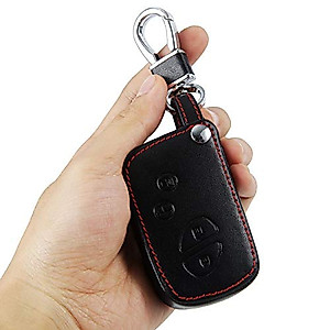 Partol Key Fob Case for Lexus Leather Keyless Entry Remote Control Key Fob Cover Case Replacement Fit Lexus ES300 ES330 ES350 RX350 RX300 IS300 IS250 GX470 GX460 lS460 GS300 GS400 GS350 NX GX