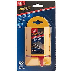 Rapid Edge - RT00016 All-Purpose Serrated Utility Knife Blades (100 blades), 1-Pack