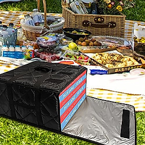 MyLifeUNIT Pizza Bag for Delivery, Thermal Insulated Pizza and Food Delivery Bag, 20" x 20" x 10.5" Pizza Warmer Bag, Holds 6 Large 18” Pizza Boxes, Hot Pizza Carrier Insulated Bags for Uber Eats/Bike