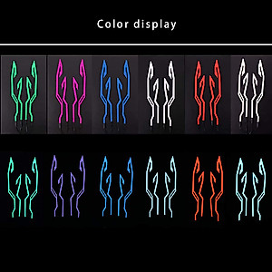 4PCS Upgrade Rechargeable Motorcycle Helmet Light, Night Riding Signal EL Light Sticker, 3 Mode Led Helmet Light Strip Accessories for Bike (Rechargeable Powered, Blue)