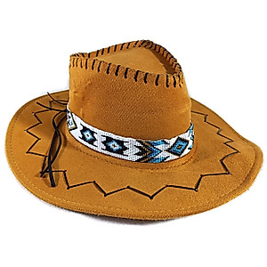 Weavish Beaded Hatband Native American Style Southwestern Cowboy Rode Handmade Head/Hat Band Collection [ ] (White,turquoise)