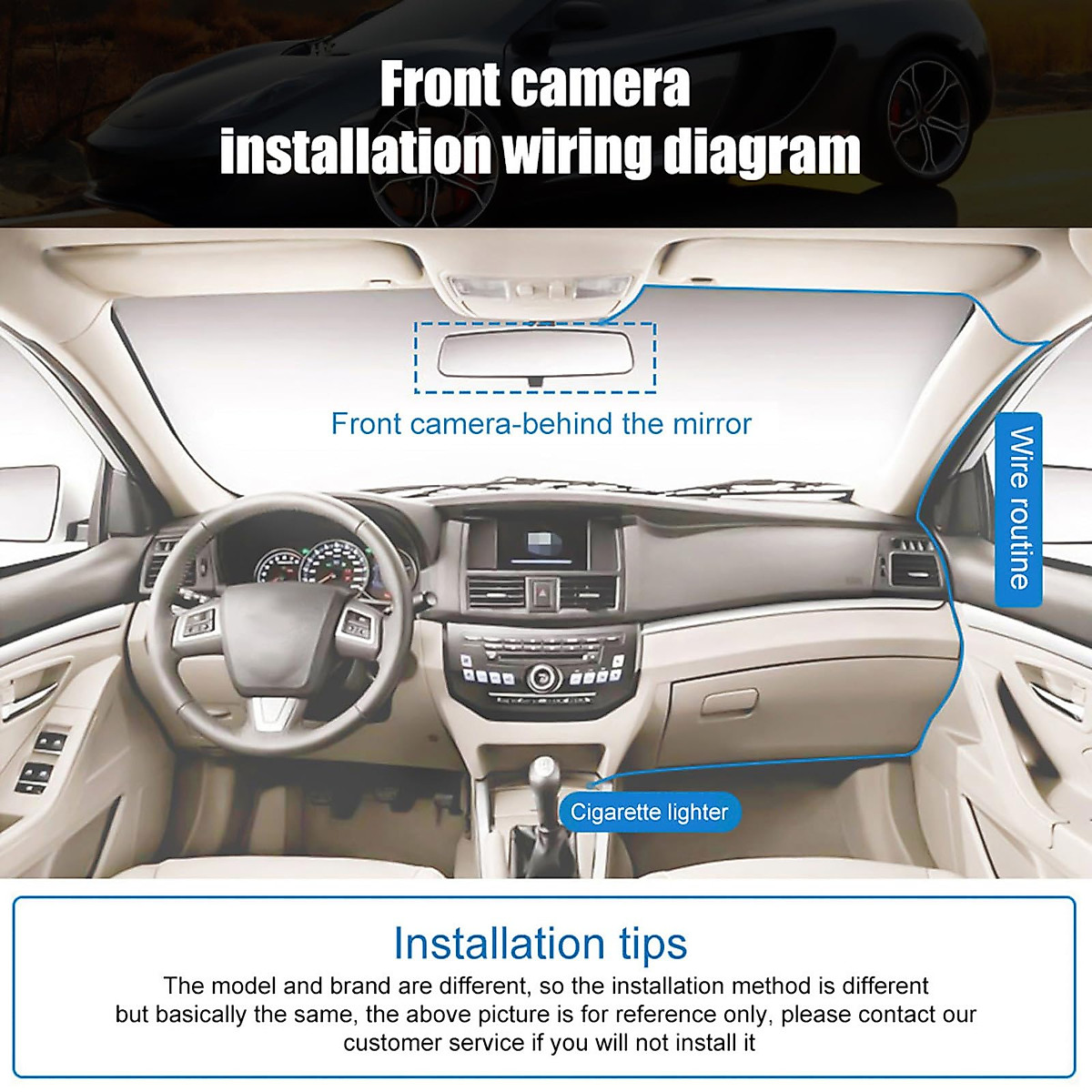 1080P FHD DVR Car Driving Recorder Dash Cam - 4.0Inch IPS Screen 170° Wide Angle G-Sensor Parking HD Night Vision Loop Recording Touchable Screen Car Dashboard Camera