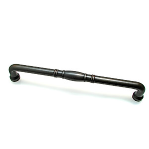 Richelieu Hardware BP82290BORB Pincourt Collection 12-inch (305 mm) Center-to-Center Brushed Oil-Rubbed Bronze Traditional Pull Handle for Kitchen Appliances, Cabinets, Drawers, and Furniture