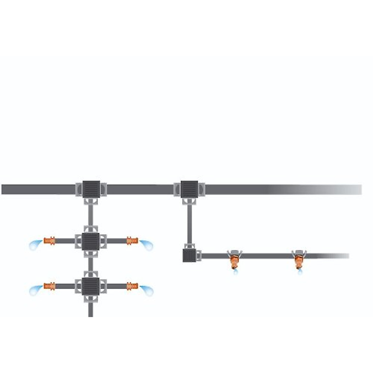 Gardena 1334/8334-U 4 Way Coupling 3/16-Inch - Micro Drip System