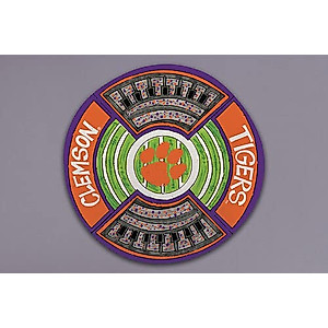 Magnolia Lane Clemson University Tigers Football Stadium Heavyweight Melamine Round Platter, 13.5-inch Diameter, Kitchen Accessories