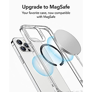 ESR HaloLock Universal MagSafe Ring, Magnetic Wireless Charging Conversion Kit, MagSafe Sticker, Compatible with iPhone 14/14 Plus/14 Pro/14 Pro Max/13/12 Series, Galaxy S22, 2 Pack, Black and Silver
